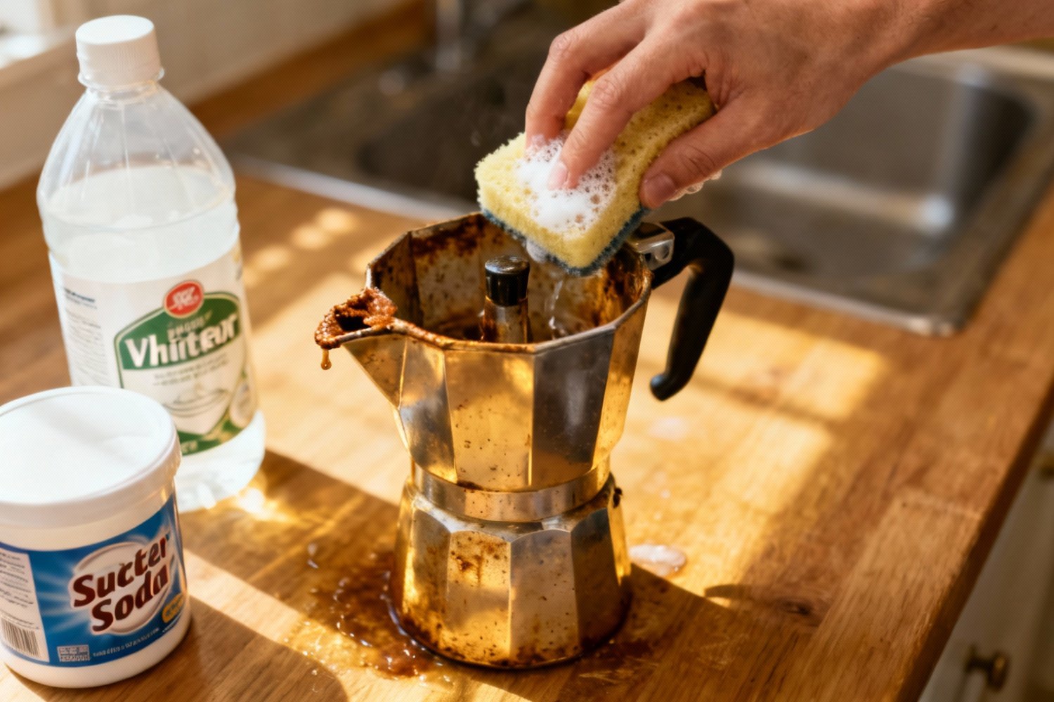 How To Clean a stained coffee pot - cleanrestoreconnect.com