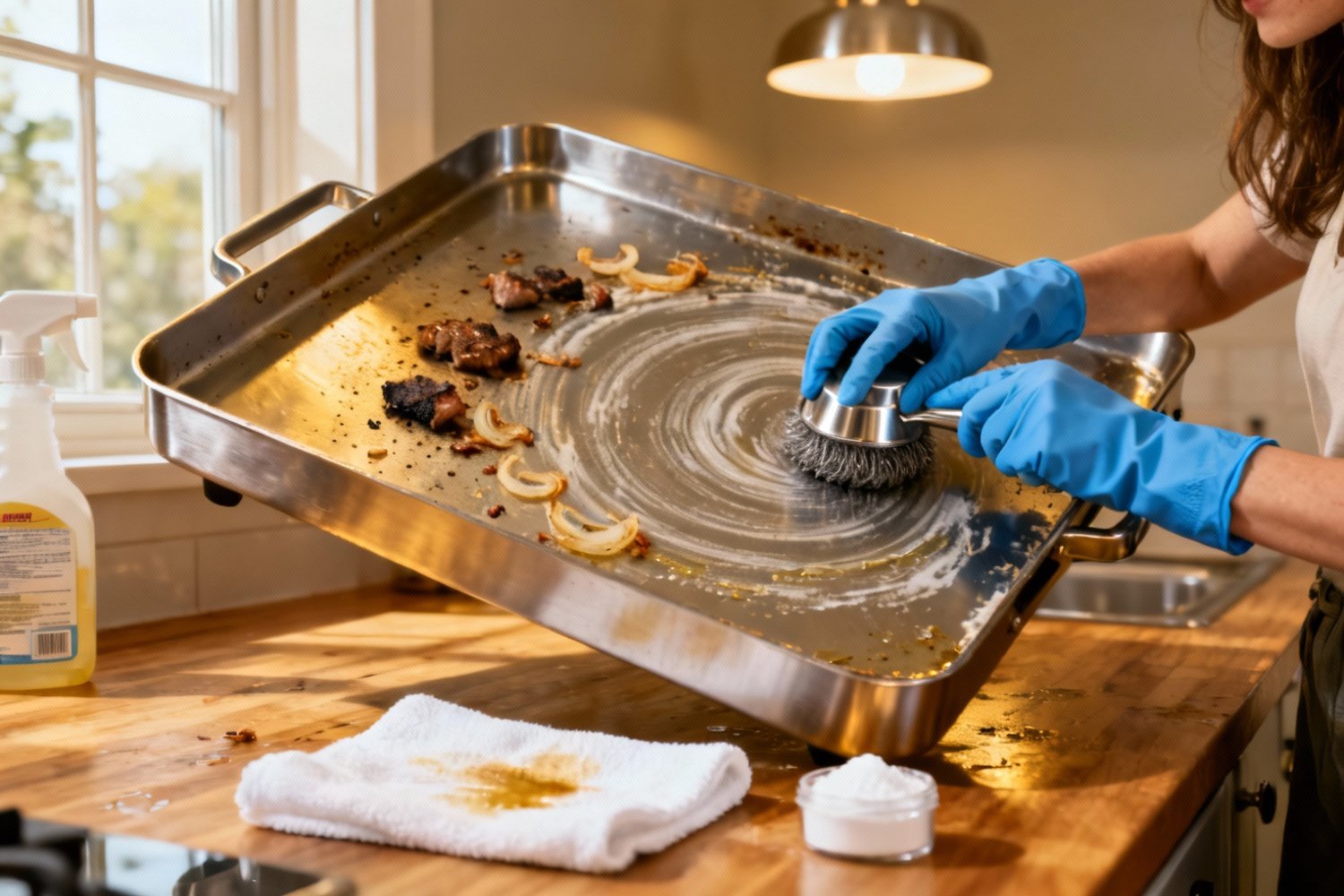 How To Clean a stainless steel griddle - cleanrestoreconnect.com